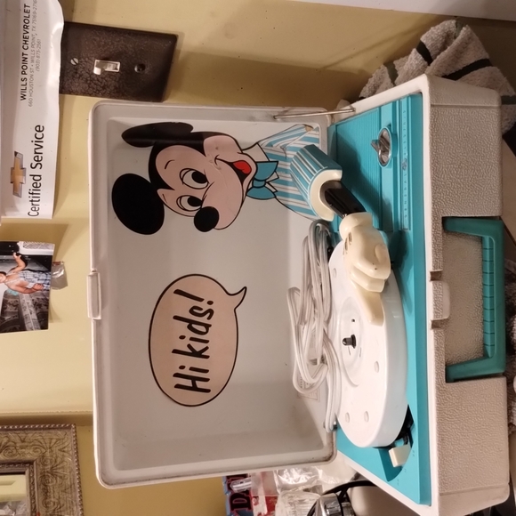Disney | Toys | Vintage Mickey Mouse Record Player | Poshmark